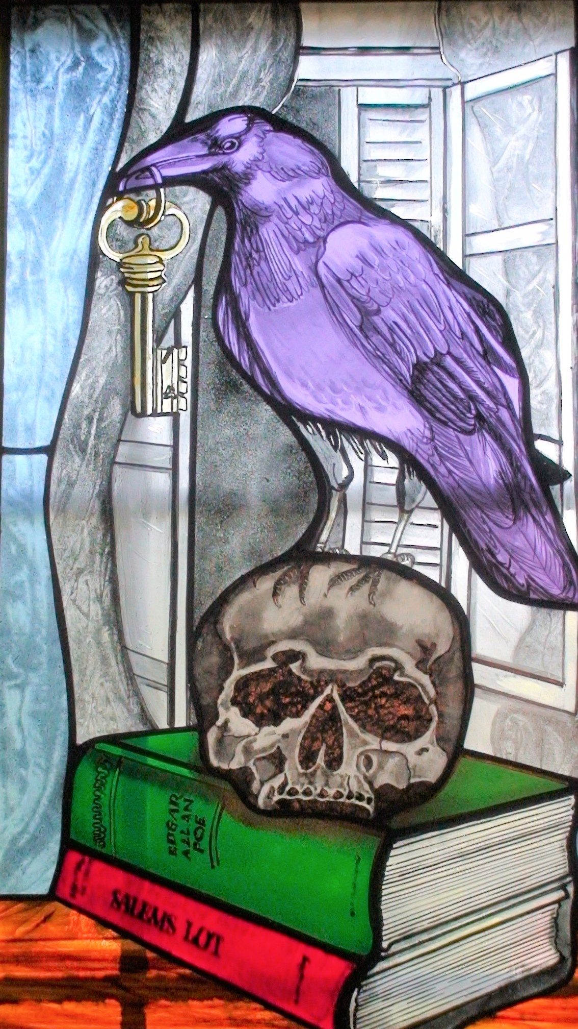 Stained Glass Edgar Allan Poe "The Raven" By A Local Artist ...