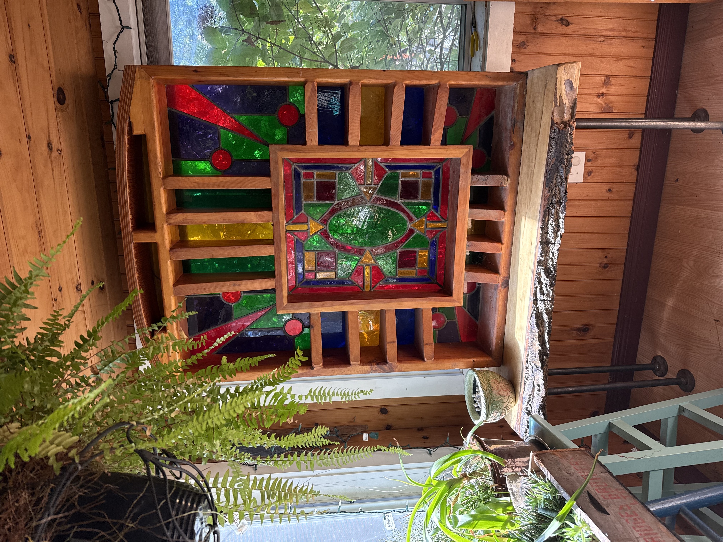 Incredible stained glass with cubbies | Collectors Weekly