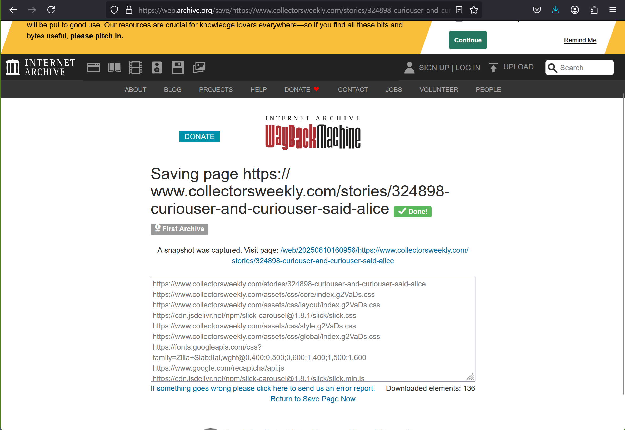 Collectors Weekly Show & Tell, The Wayback Machine, and Safe Copies ...