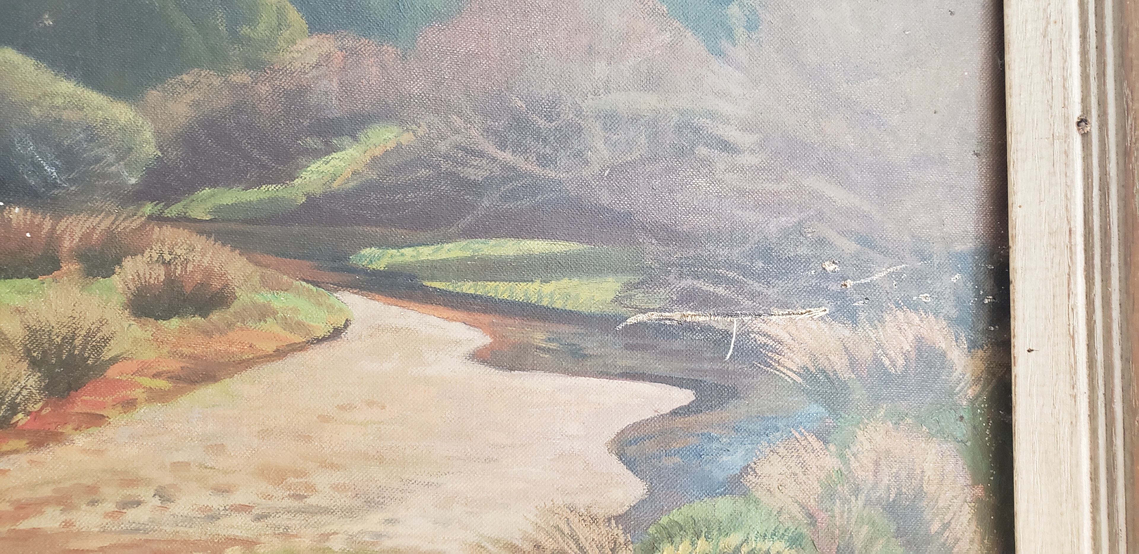 Ray Strong Landscape Oil Painting, dated 1950 | Collectors Weekly