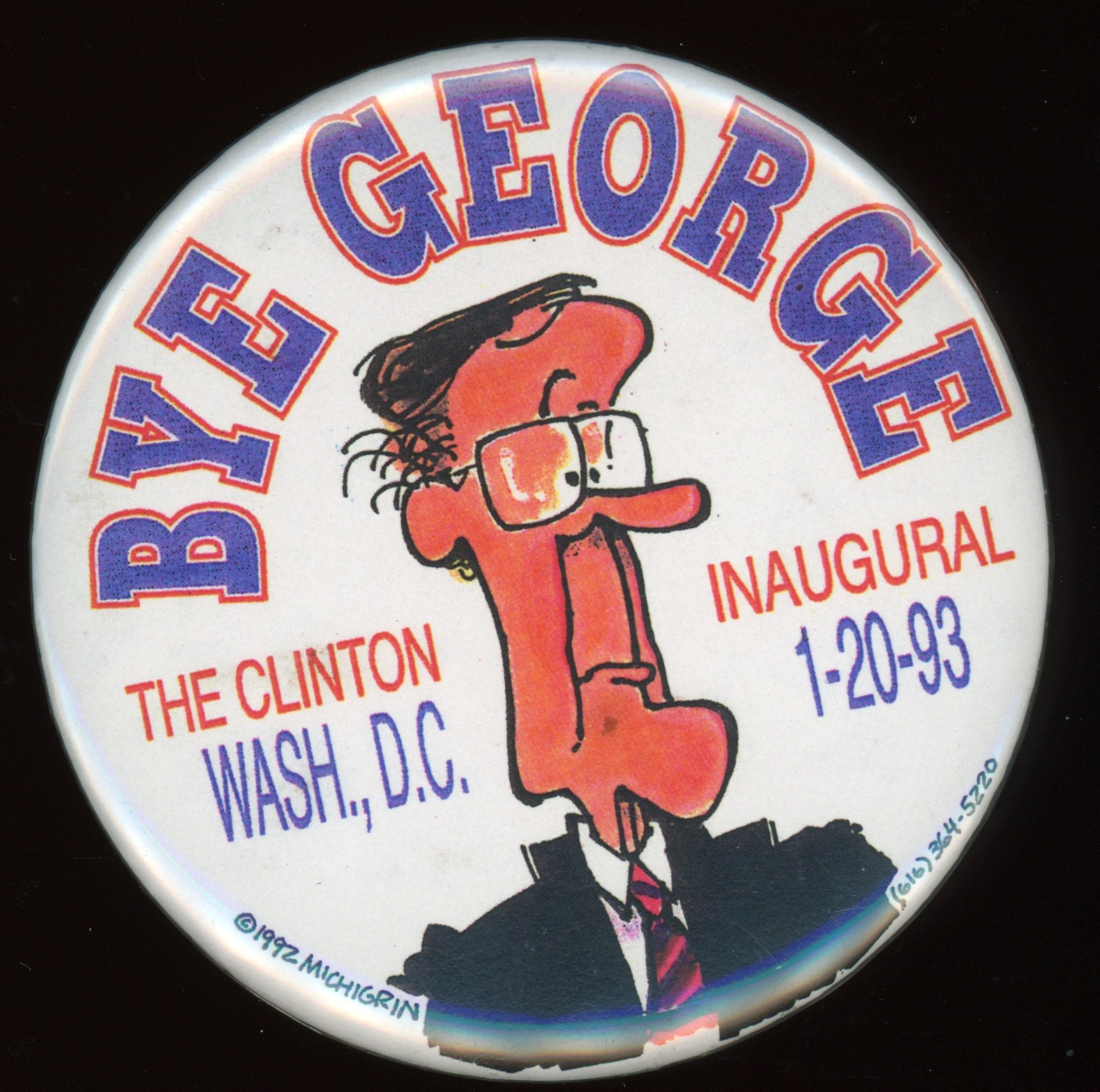 Bye George - 1993 Inauguration Pin | Collectors Weekly
