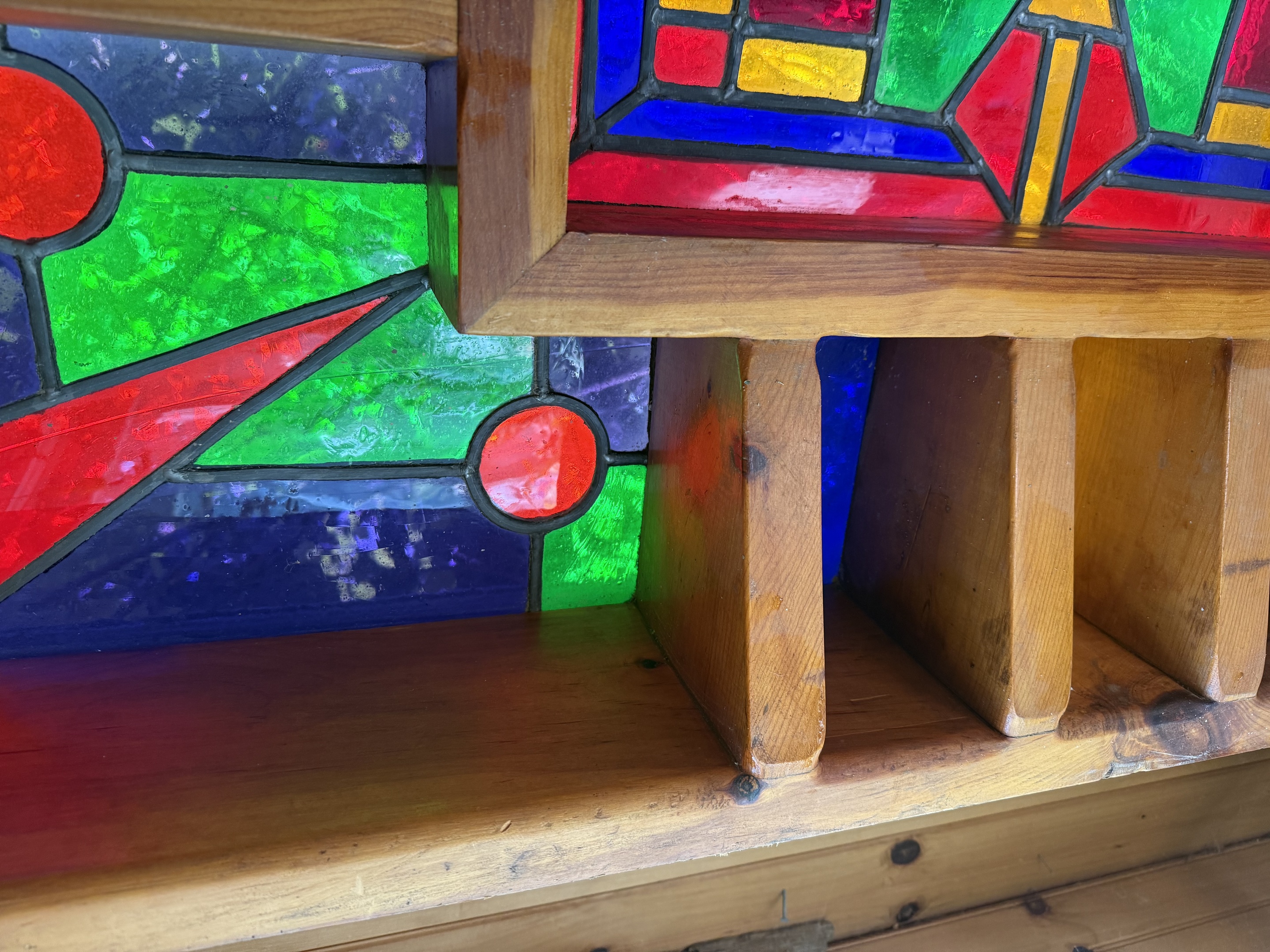 Incredible stained glass with cubbies | Collectors Weekly