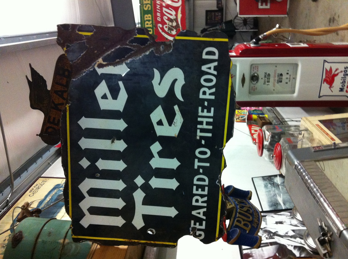 Miller Tires Flange Sign | Collectors Weekly
