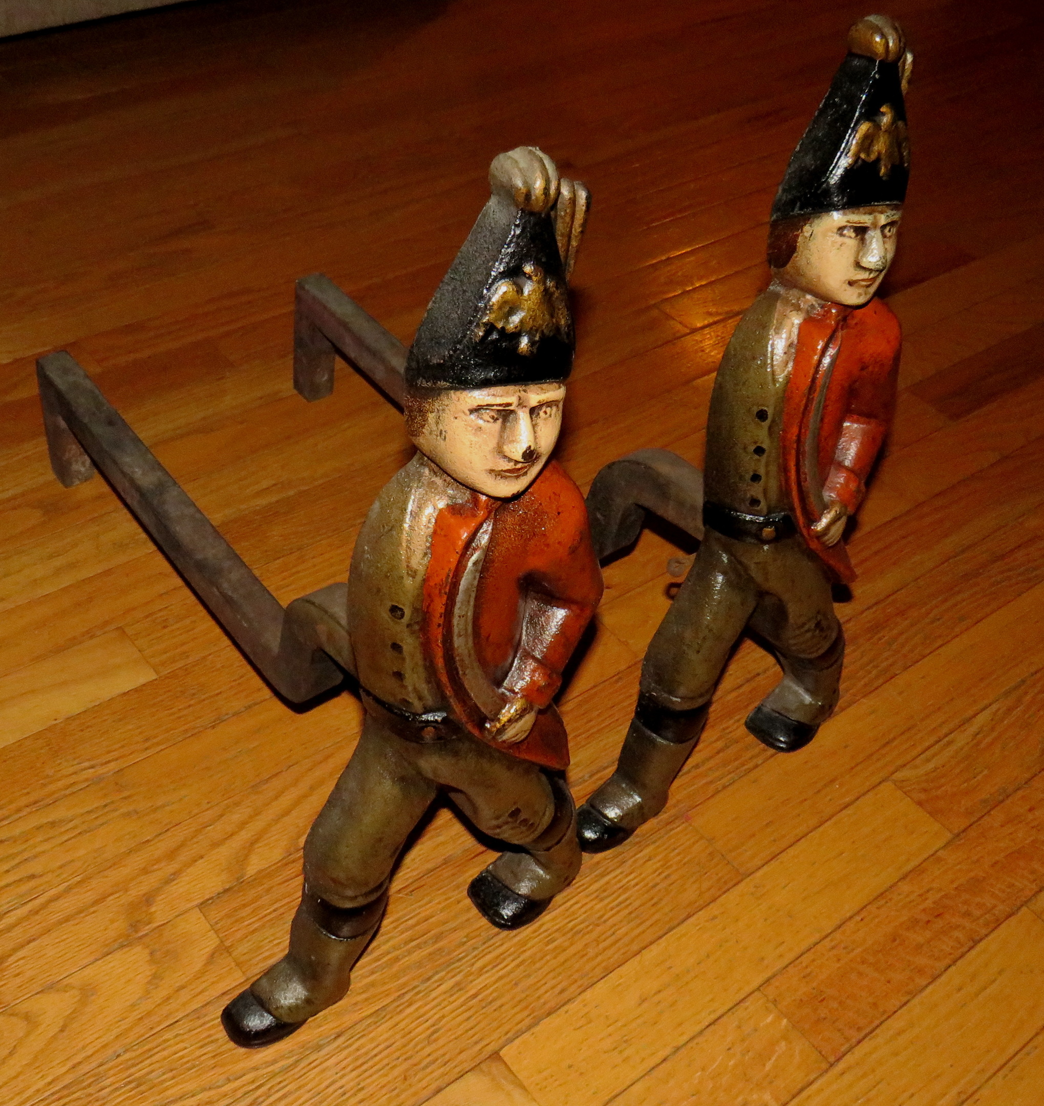 Antique Hessian Soldier Fireplace Andirons | Collectors Weekly